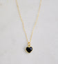 Black Onyx Heart Pendant Necklace in 14k Gold Filled - Handmade Jewelry ...